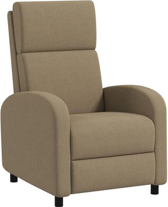 HOMCOM Homcom - Fauteuil de relaxation inclinable r&eacute;glable repose-pied tissu beige