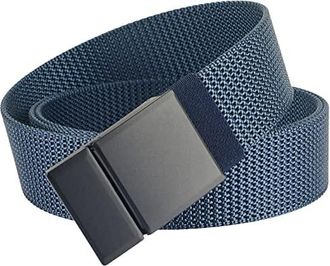 Generic Trois g&eacute;n&eacute;rations de boucle de plaque ceinture d&eacute;contract&eacute;e en nylon pour homme petite ceinture &agrave; boucle, bleu, A
