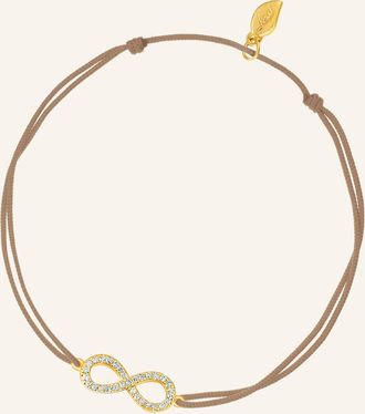 Leaf Freundschaftsarmband Infinity Aus 18 Karat Gelbgold Mit Diamanten beige