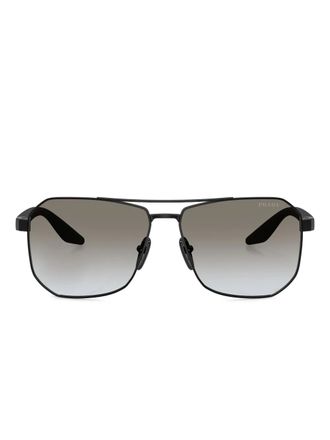 Prada lunettes de soleil à monture carrée - Noir
