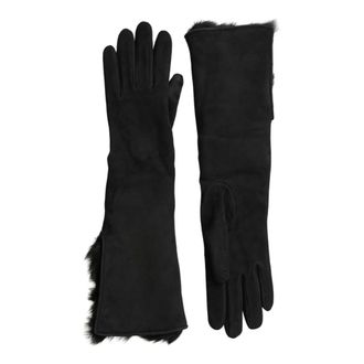 Dolce & Gabbana Lederpelz Handschuhe mit Kaschmirfutter - - Accessories - Herren - Schwarzk - ONE SIZE
