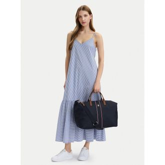 Tommy Hilfiger Handtasche Tommy Hilfiger Popette Weekender Corp AW0AW18529 Blau