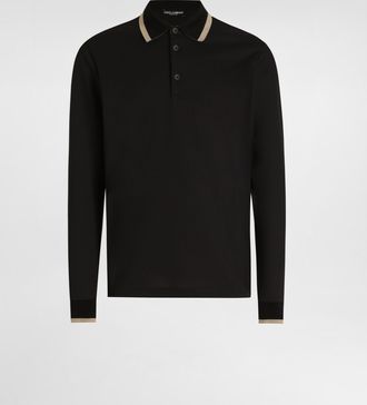 Dolce & Gabbana Poloshirt Aus Jersey - Mann T-shirts Und Polos Schwarz 52