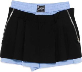 Alexander Wang Femme, Shorts, Noir, Taille: 34 FR Layered Pleated Skort