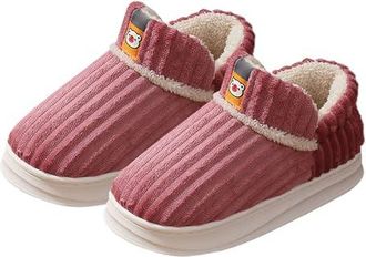 Generic Pantoufles pour adulte Automne et Hiver Int&eacute;rieur et Ext&eacute;rieur Mode Couleur unie Confortable avec Chaud Antid&eacute;rapant Pantoufles Homme S Taille 13, rou