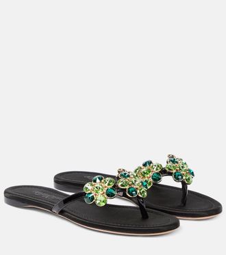 Giambattista Valli Verzierte Sandalen aus Leder