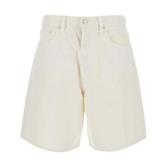 A Gold E Frayed Hem Denim Shorts - - Shorts - Damen - Wei&szlig; - W25