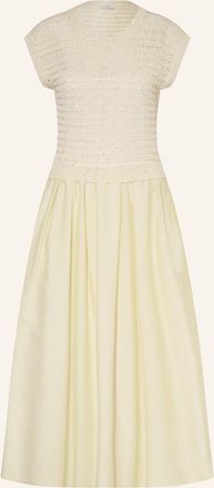 PESERICO Peserico Kleid Im Materialmix Mit Pailletten gelb