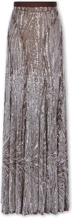 Paco Rabanne Langer flie&szlig;ender Rock mit Stickereidetails - - Skirts - Damen - Mehrfarbig - S