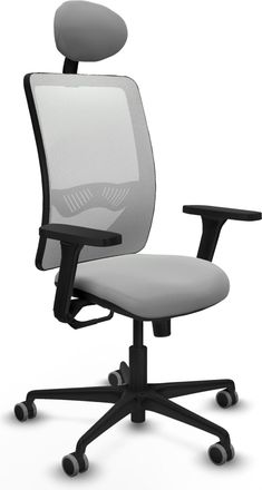 Piqueras y Crespo Atmungsaktiver B&uuml;rostuhl Zulema mit 3D-Armen, h&ouml;henverstellbarer Lendenwirbelst&uuml;tze und festem Kopfteil, ausgestattet mit 3 Positionen und Schneidscha
