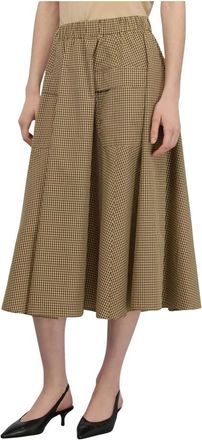 Semicouture Femme, Jupes, Vert, Taille: 38 FR Vichy Midi Skirt