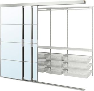 IKEA SKYTTA / BOAXEL Kleiderschrank+Schiebet&uuml;ren begehb