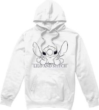 Lilo & Stitch Sweat &agrave; Capuche - Homme (S) (Blanc)