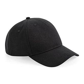Beechfield Casquette B62N en coton biologique 5 panneaux, Noir, Taille Unique