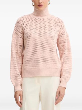 Fracomina crystal-embellished roll-neck sweater - Rosa