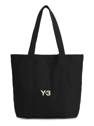 adidas Unisex Cotton Logo Tote Bag Black Handbags Hand