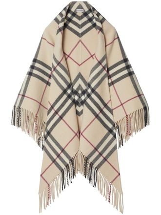 Burberry Cape mit Vintage-Check - Nude