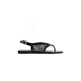 Alaia Fishnet Flat Sandals