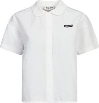 Miu Miu Chemise en popeline flamm&eacute;e