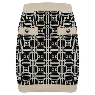 Elisabetta Franchi Kontrastfarbener Viskose-Minirock - - Skirts - Damen - Mehrfarbig - S