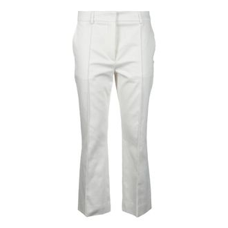 Sportmax Baumwoll Elasthan Hose - - Trousers - Damen - Wei&szlig; - XS