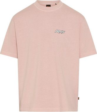 HUGO BOSS T-Shirt Relaxed Fit, sommerlicher Druck, reine Baumwolle