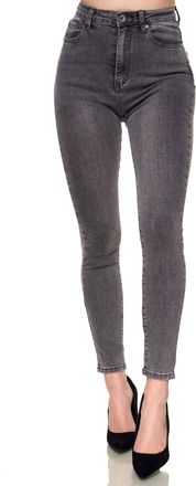 Elara Super High Waist Damen Hose Chunkyrayan EL12D3 Dunkelgrau 44 (2XL)