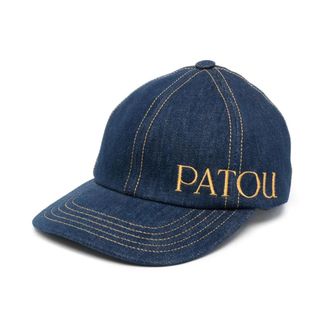 Patou Denim Baseball Cap mit Logo-Stickerei - - Accessories - Damen - Blau - S