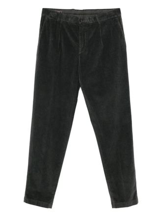 PESERICO pantalon en velours côtelé à plis - Noir