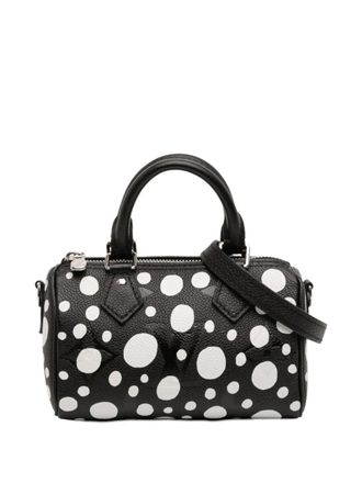 Louis Vuitton 2021-2025 Yayoi Kusama Monogram Giant Empreinte Nano Speedy Bandouliere satchel - Noir