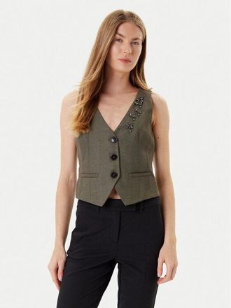 Marella Anzugweste Cantico 2523156031 Khakifarben Slim Fit