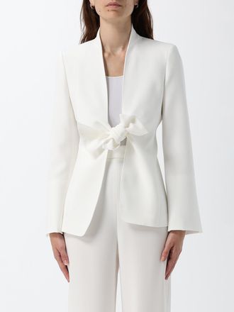 Max Mara Blazer court slim fit en cady avec fermeture &agrave; nouer