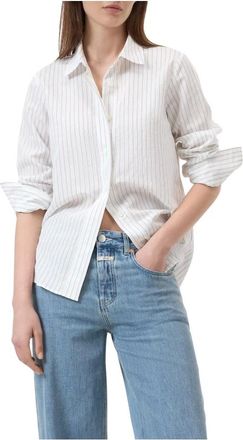 Closed Femme, Blouses et Chemises, Blanc, Taille: 38 FR Chemise Classique en Modal