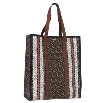 Burberry Sac cabas vintage doccasion - Femme - Pre-owned - Brun - Taille: ONE Size