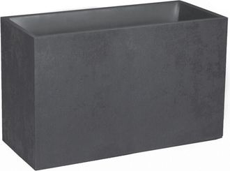 Eda Jardini&egrave;re Muret Basalt D&eacute;cor b&eacute;ton 116 L - Gris anthracite - Eda