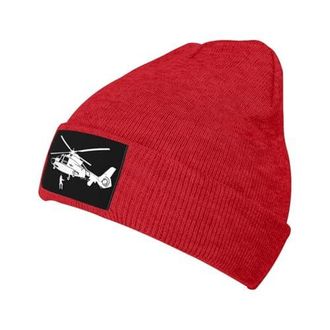 Generic Dauphin Dr&ocirc;le en H&eacute;licopt&egrave;re Femme Homme Bonnets Hiver Coupe-Vent Skull Cap &Eacute;lastique Bonnet De P&ecirc;cheur pour Randonn&eacute;e Toutes Les Saisons Ski