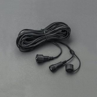 Konstsmide LED System Verl&auml;ngerungskabel, 10 Meter, Au&szlig;en (IP44), schwarzes Soft-Kabel - 4801-007, Schwarz
