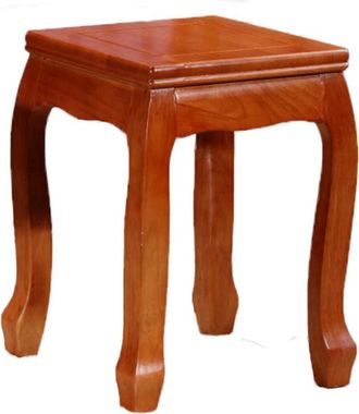 Generic Haushalt Tisch Hocker, großer quadratischer Hocker, Massivholz All-Solid Holz europäischen Esszimmerstuhl, moderner chinesischer Hocker,Braun