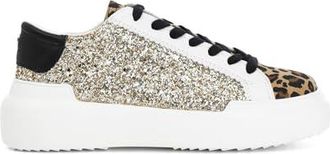 Caf&egrave;noir Baskets &Agrave; Lacets pour Femmes avec Paillettes, pour Femme, Couleur Jaune, Taille 36