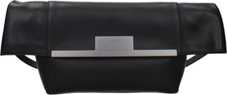 Max Mara Femmes Sac Bandouli&egrave;re Cuir Noir