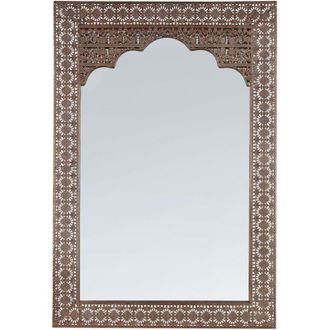 Beliani Wandspiegel PALI 60 cm 90 cm Metall Kupfer