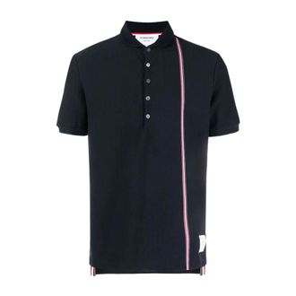 Thom Browne Homme, Tops, Bleu, Taille: XL Polo Rwb