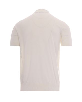 Paolo Pecora Mens Polo Shirt Knit White Cotton T-shirts And Polos
