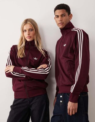 adidas Originals Firebird - Haut de surv&ecirc;tement - Bordeaux et blanc cass&eacute;-Rouge