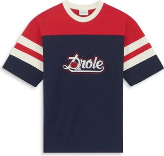 Drôle de Monsieur Homme, Tops, Multicolore, Taille: L T-shirts et Polos Bleus avec Broderie