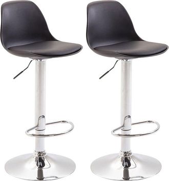 Clp 2er Set Barhocker Kiel Kunststoff chrom schwarz