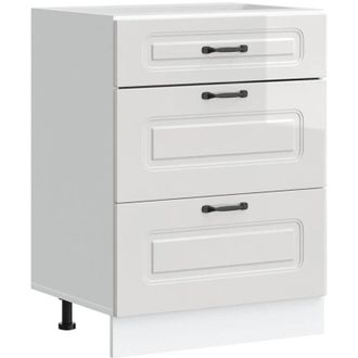 vidaXL Vidaxl - Armoire de cuisine Kalmar blanc brillant bois ing&eacute;nierie
