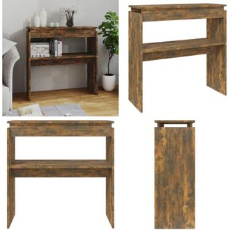 vidaXL Konsolentisch R&auml;uchereiche 80x30x80 cm Holzwerkstoff - Konsolentisch - Sideboard - Nachttisch - Wohnzimmerm&ouml;bel - Esszimmerm&ouml;bel - Home & Living