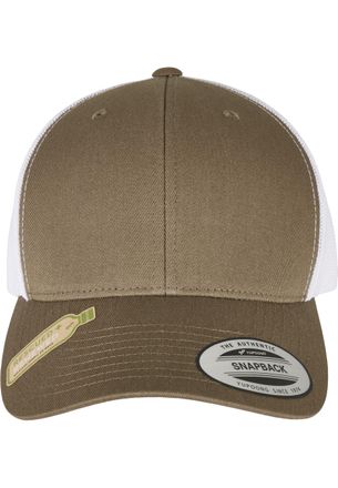Flexfit Unisex Yp Classics Recycled Retro Trucker Cap 2-Tone Baseballkappe, Olive/White, Einheitsgr&ouml;&szlig;e EU