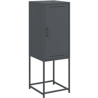 vidaXL Highboard Anthrazit 36x39x107 cm Stahl Vidaxl
